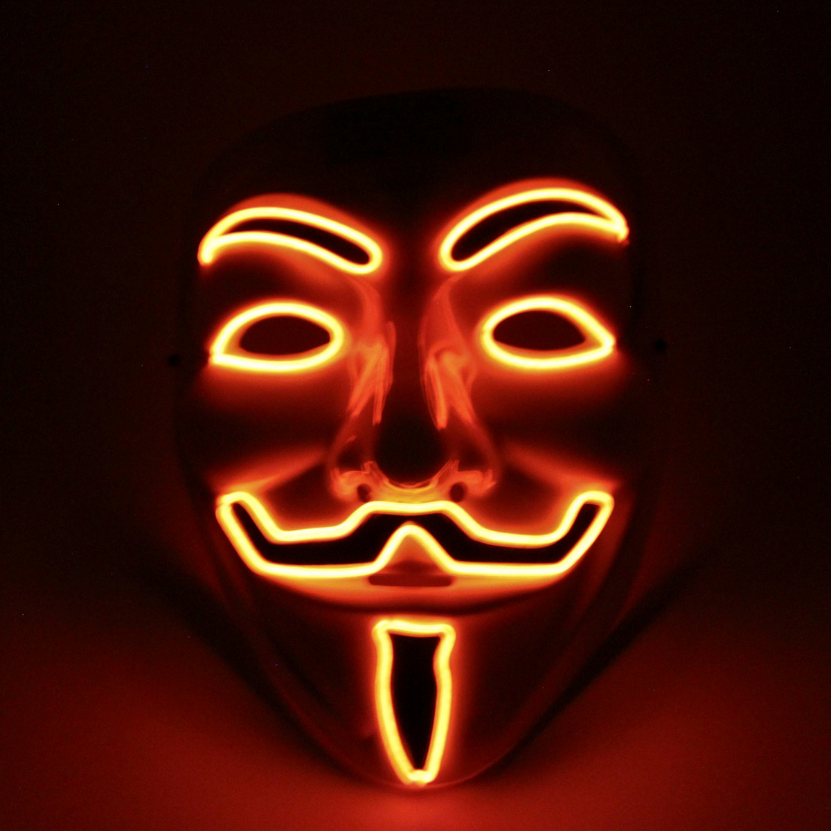 Orange Light Up Vendetta Mask – Lyte Up Clothing